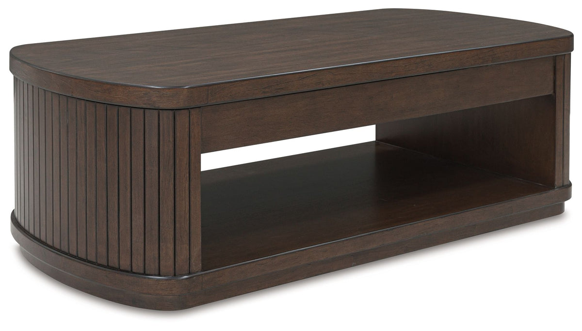 Korestone - Lift Top Cocktail Table - Dark Brown Quick Shipping ...
