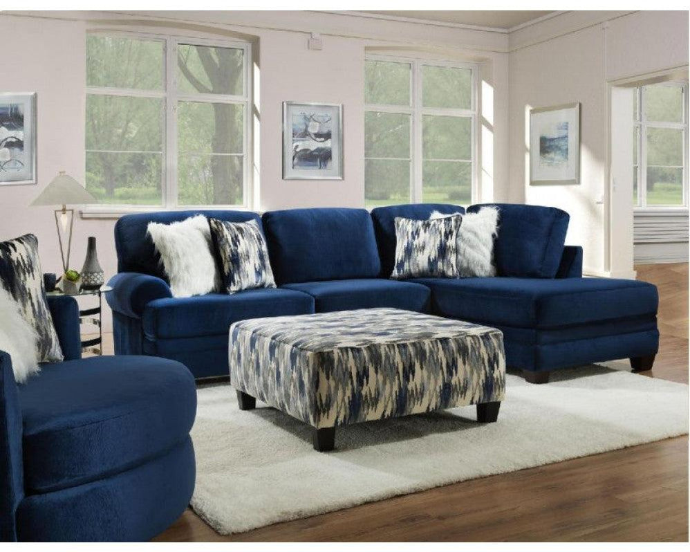 Groovy - Navy - 2pc Sectional Collection Quick Shipping Available at ...