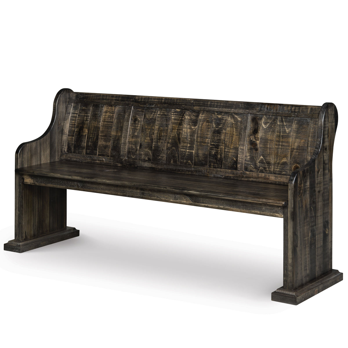 Bellamy - Bench With Back - Peppercorn Quick Shipping Available at ...